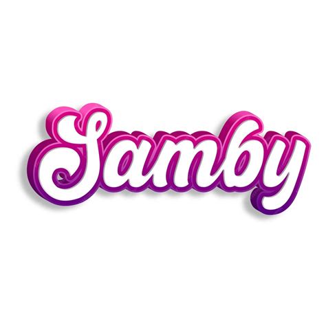 Premium Photo Samby Typography 3d Design Yellow Pink White Background Photo 