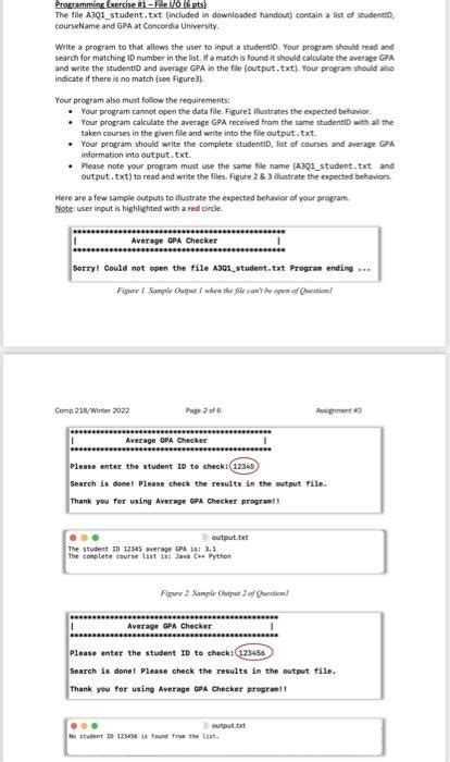 Solved Programming Exercise 11 File 10 16 Pts The File