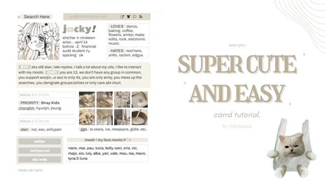 Super Cute And Easy Carrd Tutorial ⁺ © Ikisschris Youtube