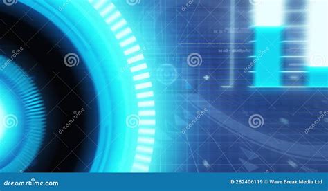 Animation Of Data Processing On Screen Over Scope Scanning Stock Video Video Of Concept