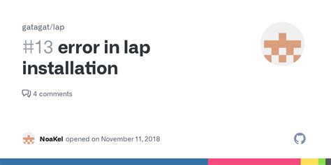 error in lap installation · issue 13 · gatagat lap · github