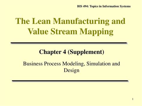 PPT The Lean Manufacturing And Value Stream Mapping PowerPoint Presentation ID