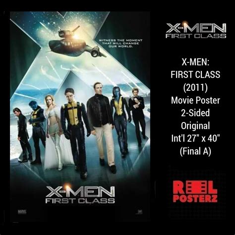 X Men First Class 2011 Movie Poster 2 Sided Original International