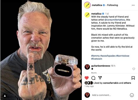 James Hetfield Hand Tattoo