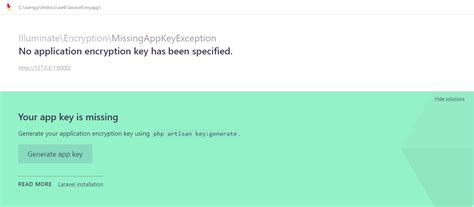 Php No Application Encryption Key Has Been Specified Stack Overflow