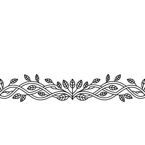 Elegant Leaf Border Line Art On Cream Background 66391721 Vector Art