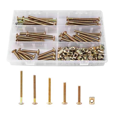 Taianji M6 Furniture Bolt Nut Set 40 50 60 70 80 Mm Furniture Bolt