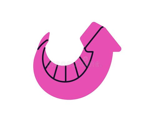 Curved Arrow Pointing Up Upward Direction Growth Improvement And Rise Bent Pointer Symbol