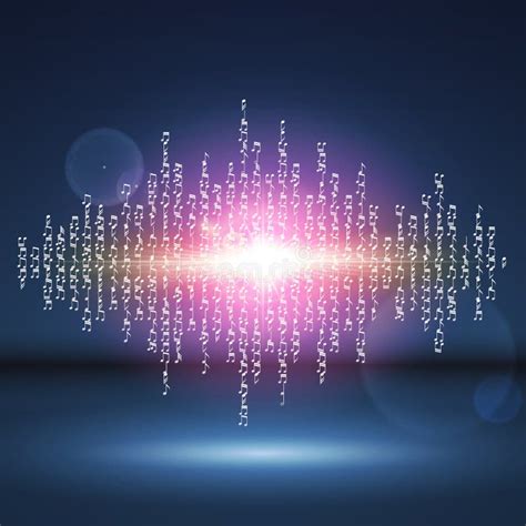 Exploding Party Music Wave Made Of Notes Stock Vector Illustration Of Light Composition 66921457