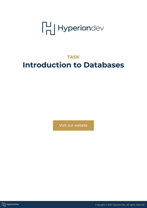 Ds L2t02 Introduction To Databases Task Introduction To Databases Introduction Welcome To
