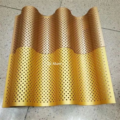 Curtain Wall Metal Cladding Column Aluminum Curve Perforated Panels