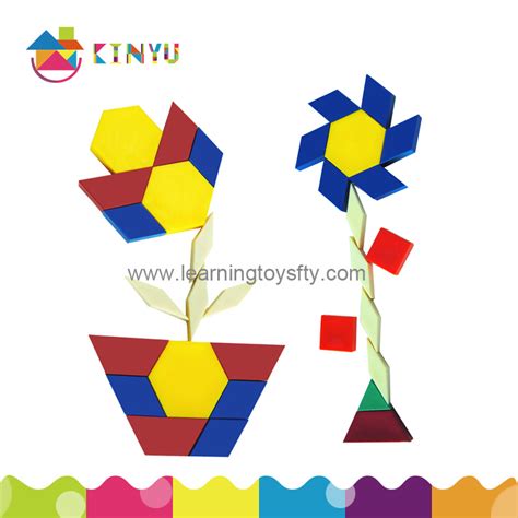 Plastic Mathematics Manipulatives Geometry Pattern Blocks Toy For Education And Educational