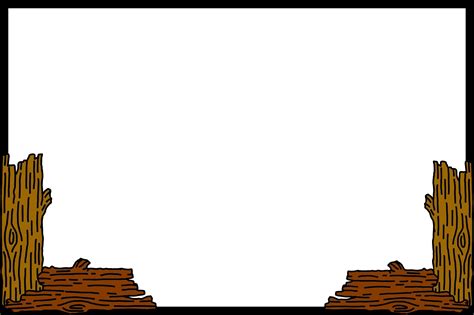 Tree Trunk Border Decoration Graphic By Arsa Adjie Creative Fabrica