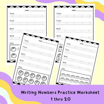 Back To Babe Writing Numbers Tracing Numbers 1 20 By Sirin TPT