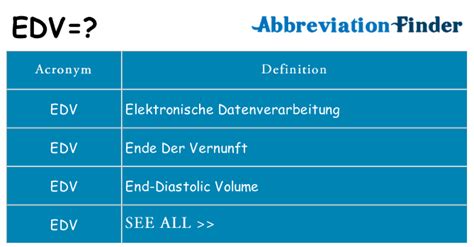What Does Edv Mean