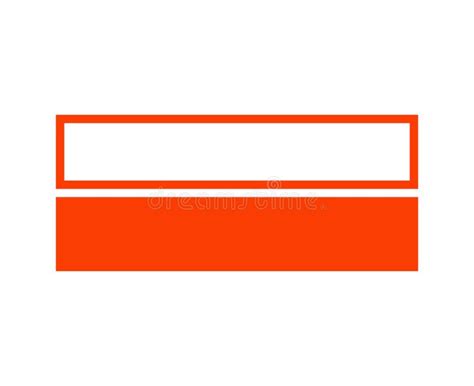 Rectangle Outline And Shape Orange Symbol Element Vector Stock Vector