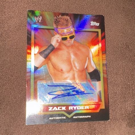 Topps Wwe Classic Zack Ryder 2011 Autograph Card Lot Of 2 Sticker