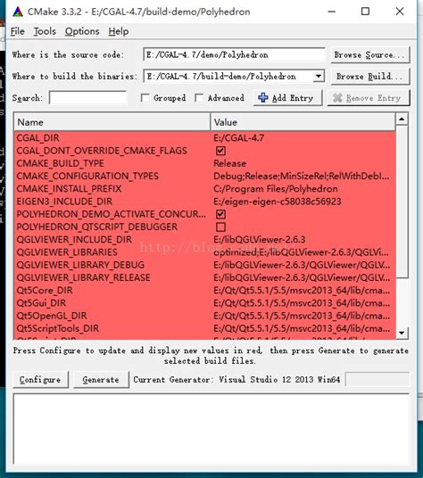 Win10 64bit Vs2013 Cgal 47boost159 Qt551 Cmake安装win1064bitcgal47安装 Csdn博客