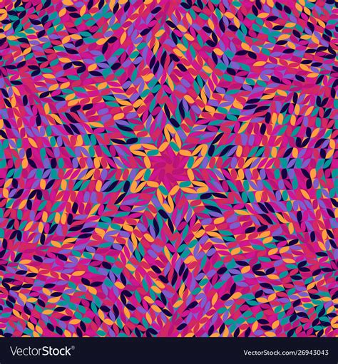 Dynamic Geometrical Abstract Circular Tiled Vector Image