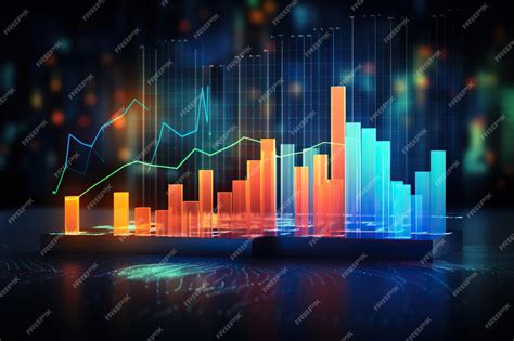 Premium Ai Image 3d Bar Graph Big Stock Financial Data Visualization Analysis Chart