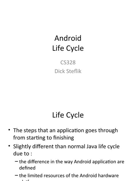 android life cycle cs328 dick steflik pdf android operating