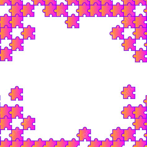 Nice Puzzle Border Design Vector Worksheet Fun Game PNG And Vector With Transparent