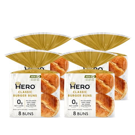 Hero Classic Hamburger Buns Burger Buns Net Low Carb