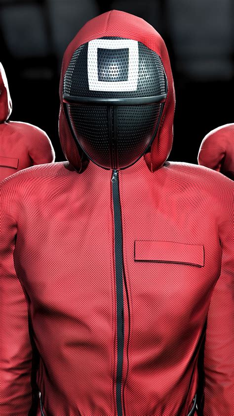 Squid Game Wallpaper 4k Guard Costume Tv Series