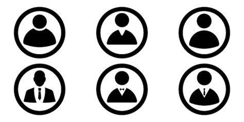 웹사이트에 대한 사용자 프로필 아바타 벡터 아이콘 웹 앱용 검은색 관리자 픽토그램입니다 벡터 10 Eps 프리미엄 벡터