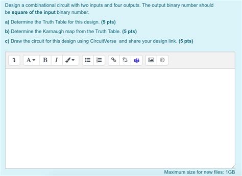Solved Design A Combinational Circuit With Two Inputs And