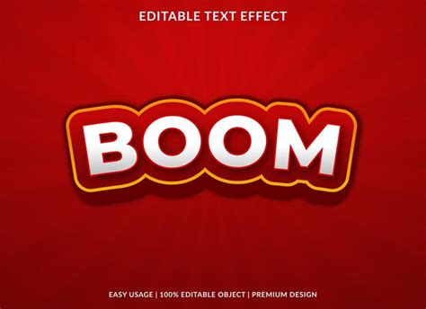 Premium Vector | Boom text effect editable template premium style use for business brand and logo