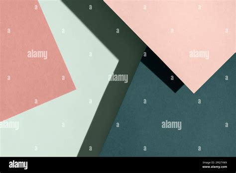 Paper For Pastel Overlap In Pink And Green Color For Background Banner Presentation Template