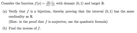 solved 2 1 r 1 consider the function with domain 0 1 and