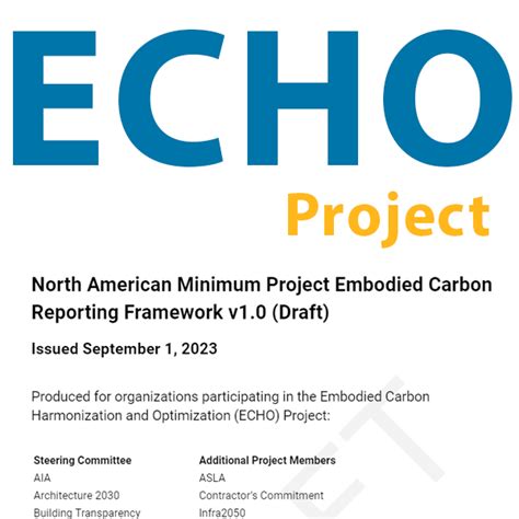 Embodied Carbon Harmonization And Optimization Echo Project Carbon