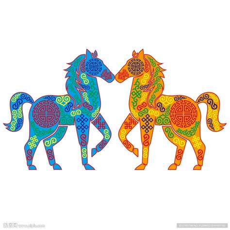 马插画创意设计图 传统文化 文化艺术 设计图库 昵图网
