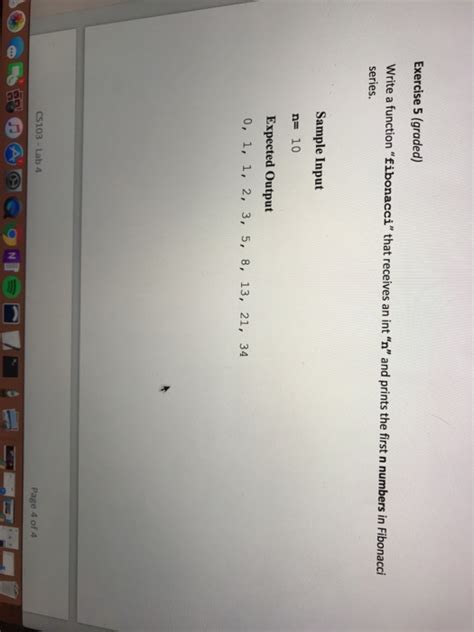 Solved Exercise 5 Graded Write A Function Fibonacci That