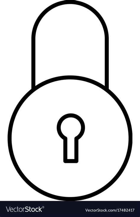 Round Lock Icon Royalty Free Vector Image VectorStock