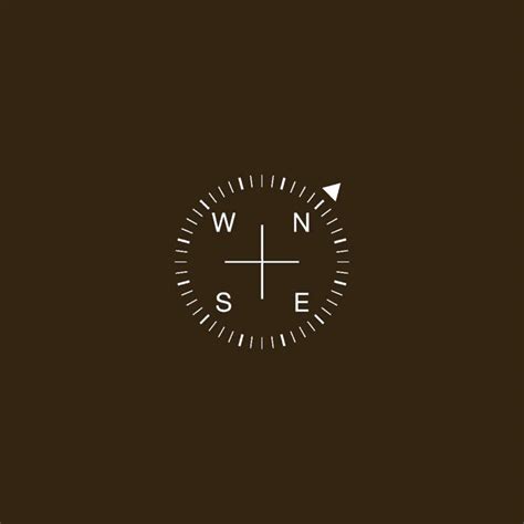 Brown Compass Logo Poster Design