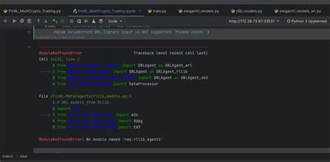 Finrlmulticryptotrading Example Not Working Due To Import Error On From Agentselegantrl