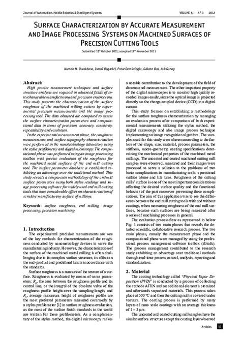 pdf surface characterization by accurate measurement and image