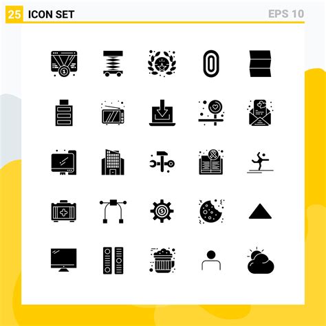 user interface pack of 25 basic solid glyphs of location ornamental structure ornament adornment