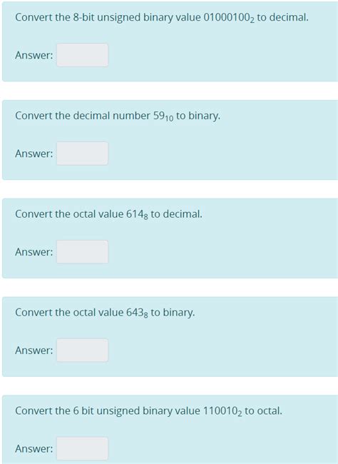solved convert the 8 bit unsigned binary value 010001002 to