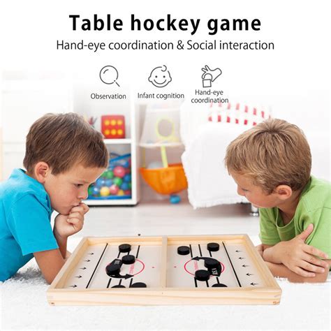퍽 보드 게임 완구 어린이 하키 게임 투석기 체스 부모 자녀 대화 형 장난감 Foosball 수상작 게임 빠른 슬링 놀이오락