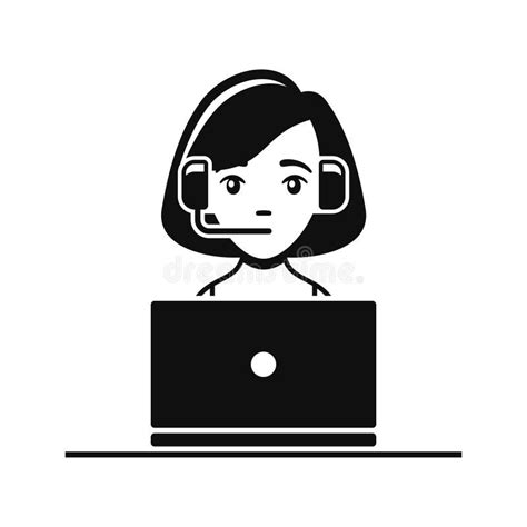 Customer Service Icon User With Headphone Stock Vector Illustration Of Customer Center