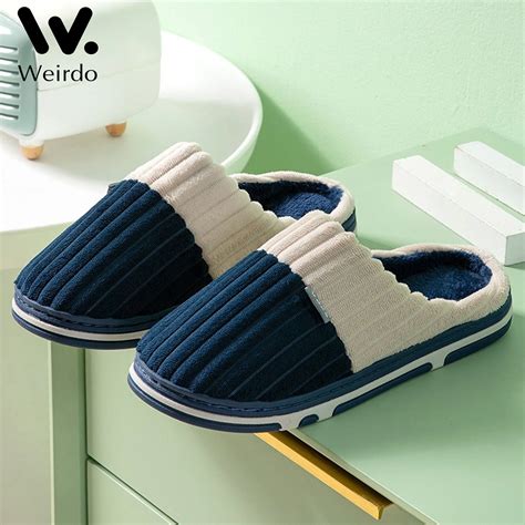 Zapatillas De Casa De Algodón Para Hombre Y Mujer Pantuflas De Fondo