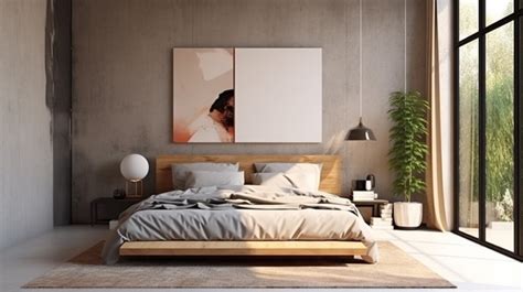 디자인 프리젠테이션 3d 그림을 위한 빈 캔버스 모형이 있는 현대적인 침실 인테리어 침실 침대 배경 현대 침실 배경 일러스트 및 사진 무료 다운로드 Pngtree