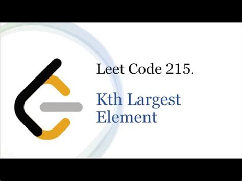 Leet Code 215. Kth Largest Element in an Array | Similar to Quick Sort splitting | Java - YouTube