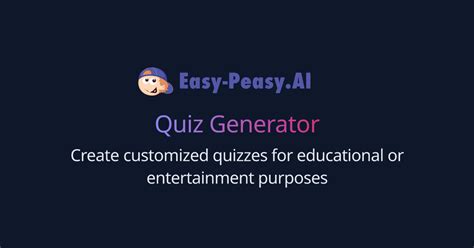 Free Ai Quiz Generator Easy Peasyai