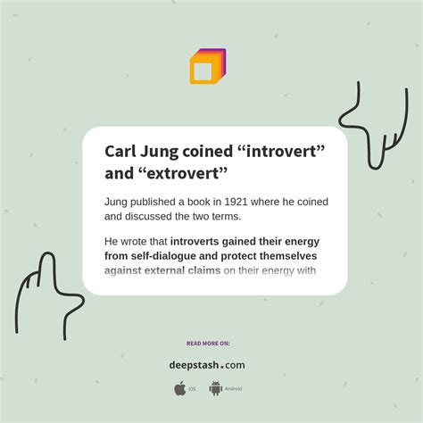 Carl Jung Coined “introvert” And “extrovert” Deepstash