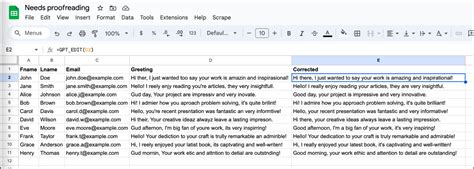 How AI Can Fix Grammar Typos More In Google Sheets